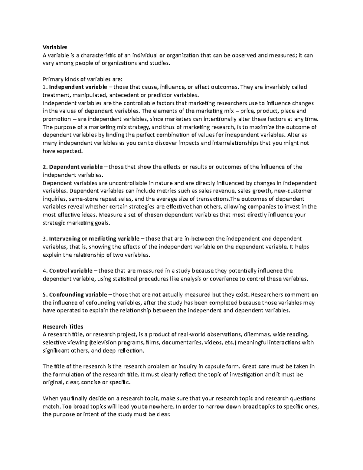 Drafting - Explain the Chapter 1 - Variables A variable is a ...