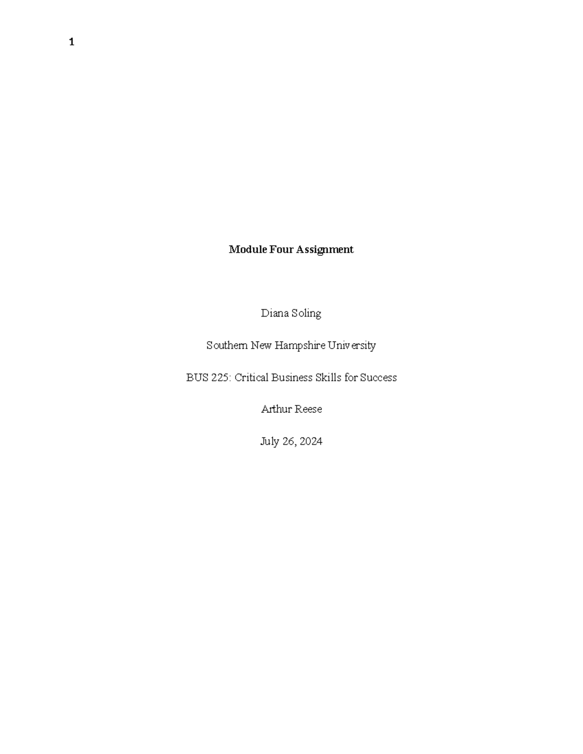 BUS225 Module Four Assignment - Module Four Assignment Diana Soling ...