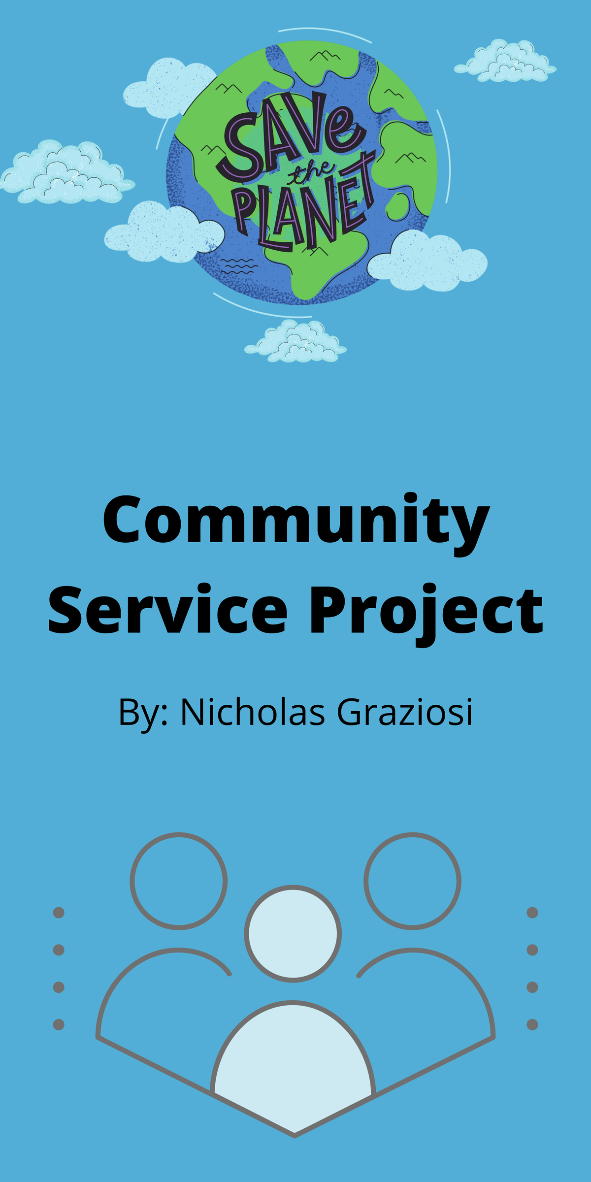 Blue world environment day banner - Community Service Project By ...