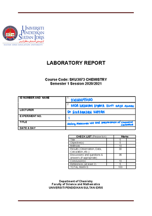 LAB Report Experiment 2 Appartus AND Measurement IN THE Laboratory (ADI ...