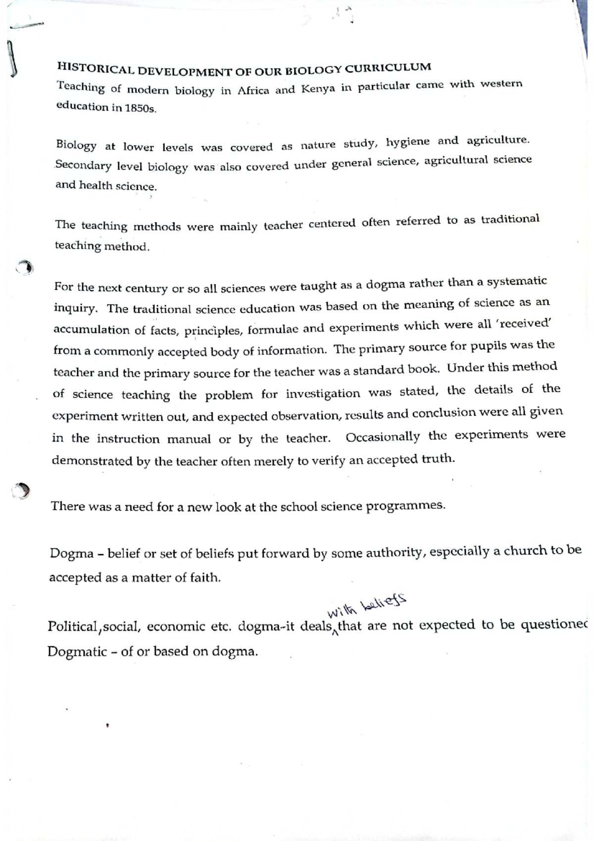 Teaching methods in biology - Agricultural extension education - Studocu