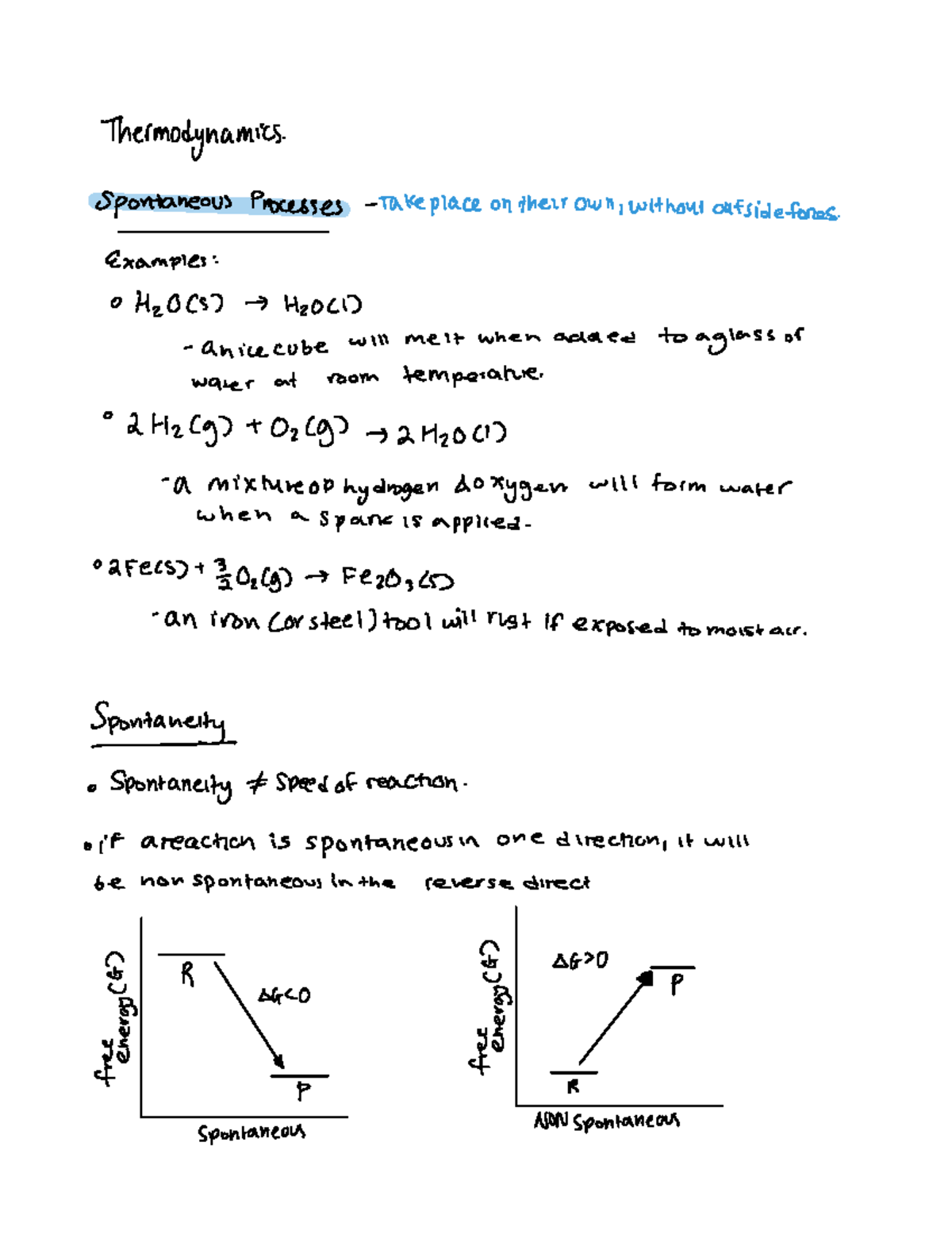 Chemistry Ch 17 - thermodynamics, free energy, entropy, spontaneity ...