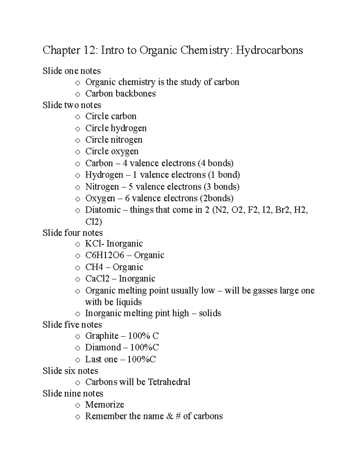 Chapter 12 Intro to Organic Chem Hydrocarbons - Chapter 12: Intro to ...