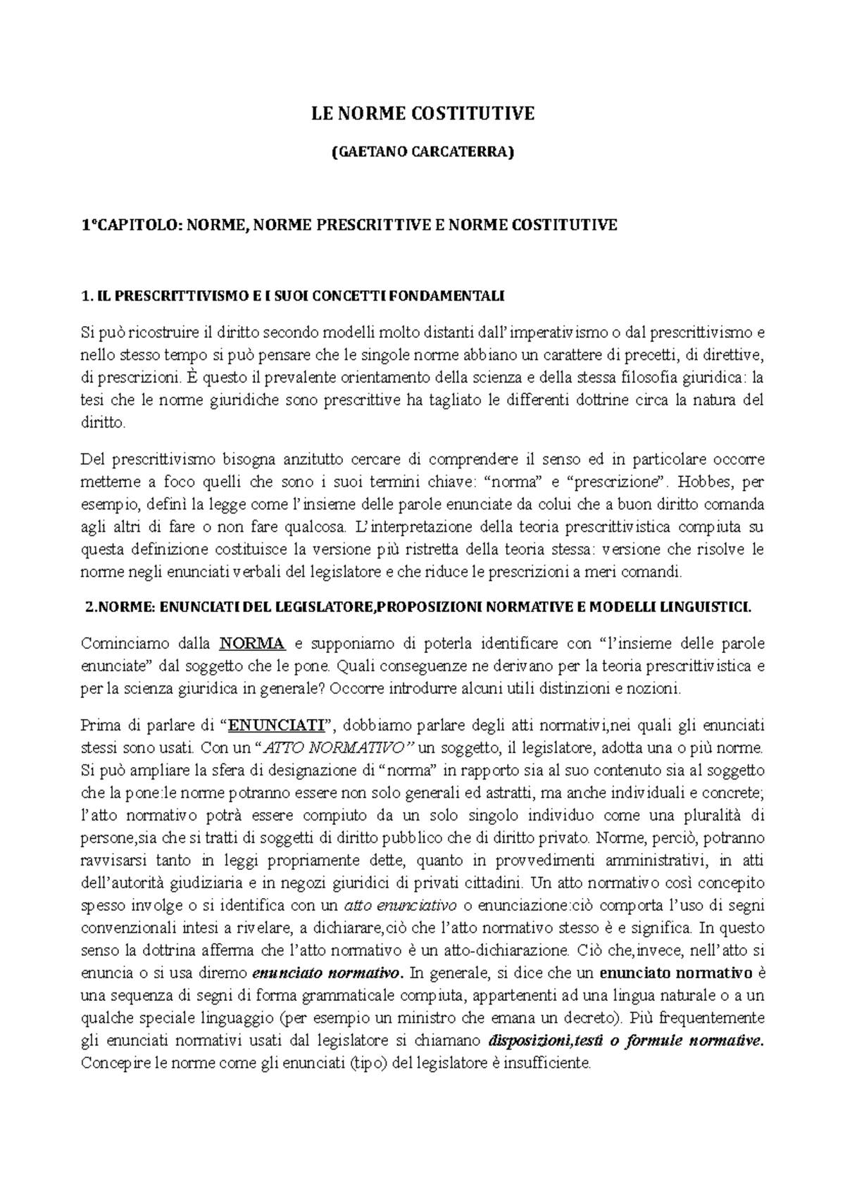 LE Norme Costitutive - LE NORME COSTITUTIVE (GAETANO CARCATERRA) 1 ...