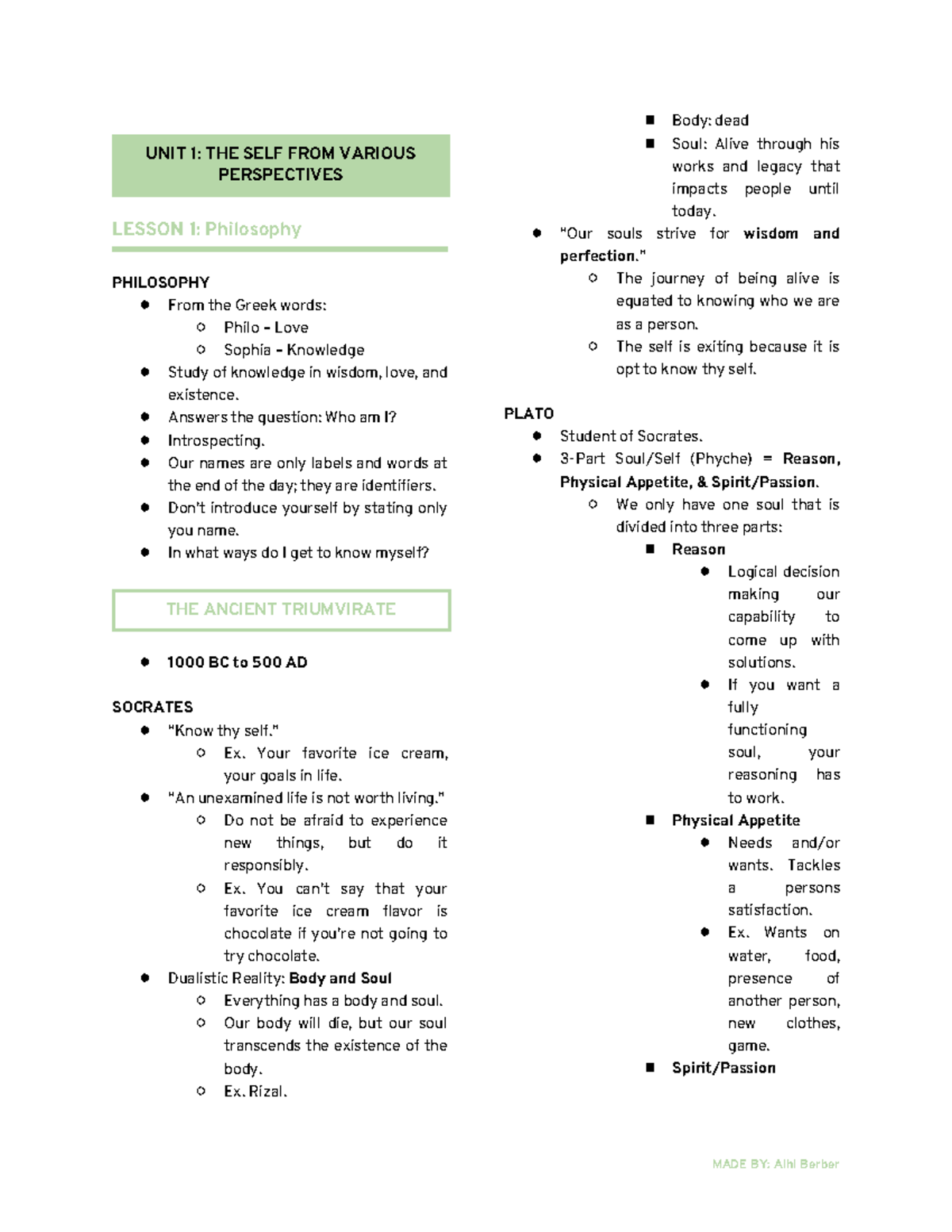 Undself Transes Prelims - UNIT 1: THE SELF FROM VARIOUS PERSPECTIVES ...