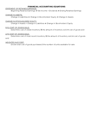 UNIT 1 Notes - UNIT ONE Fundamentals of Financial Accounting Financial ...