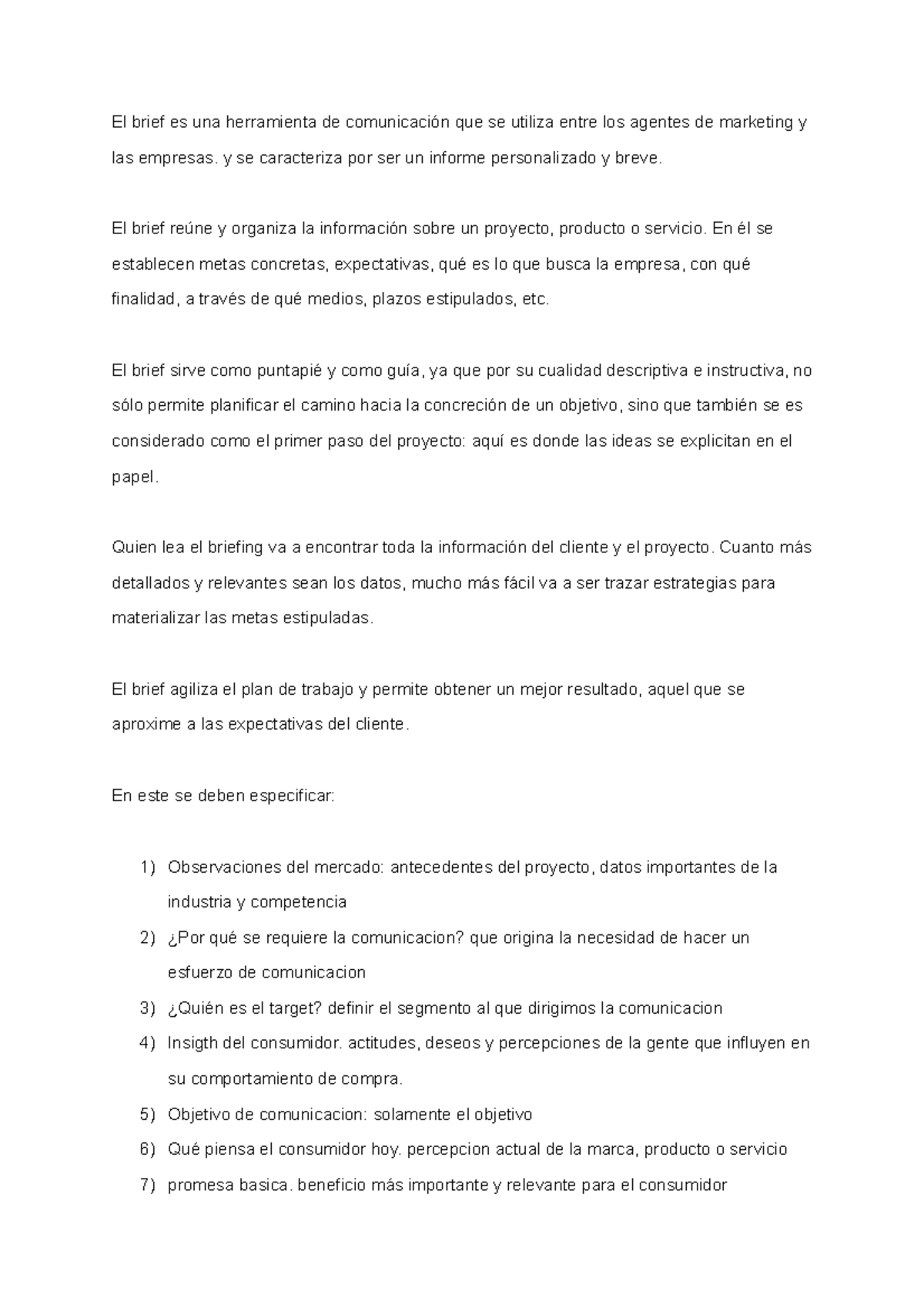 Brief - El brief es una herramienta de comunicación que se utiliza ...