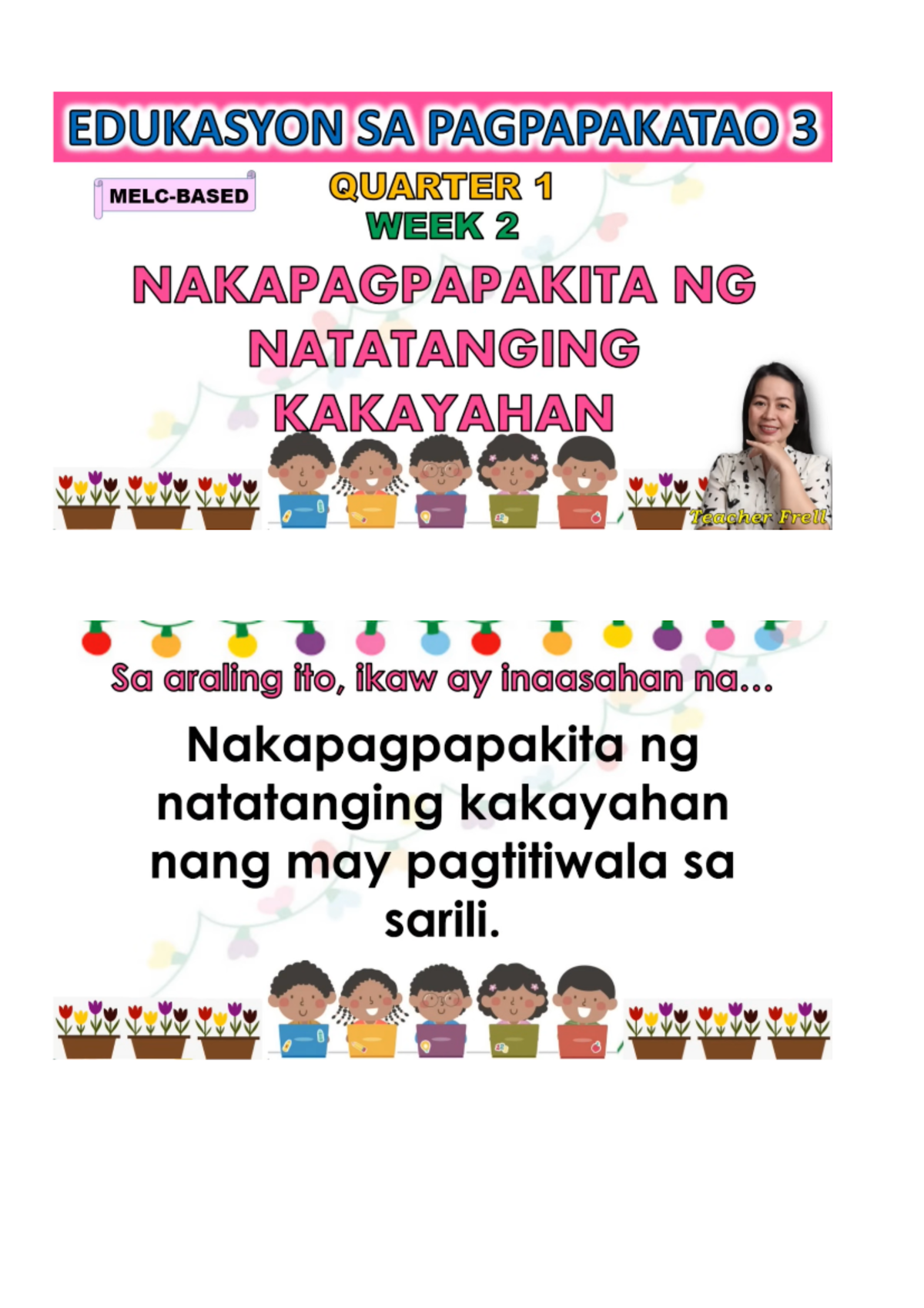 grade 3 Esp week 2 q1 - Bachelor of Elementary Education - Studocu