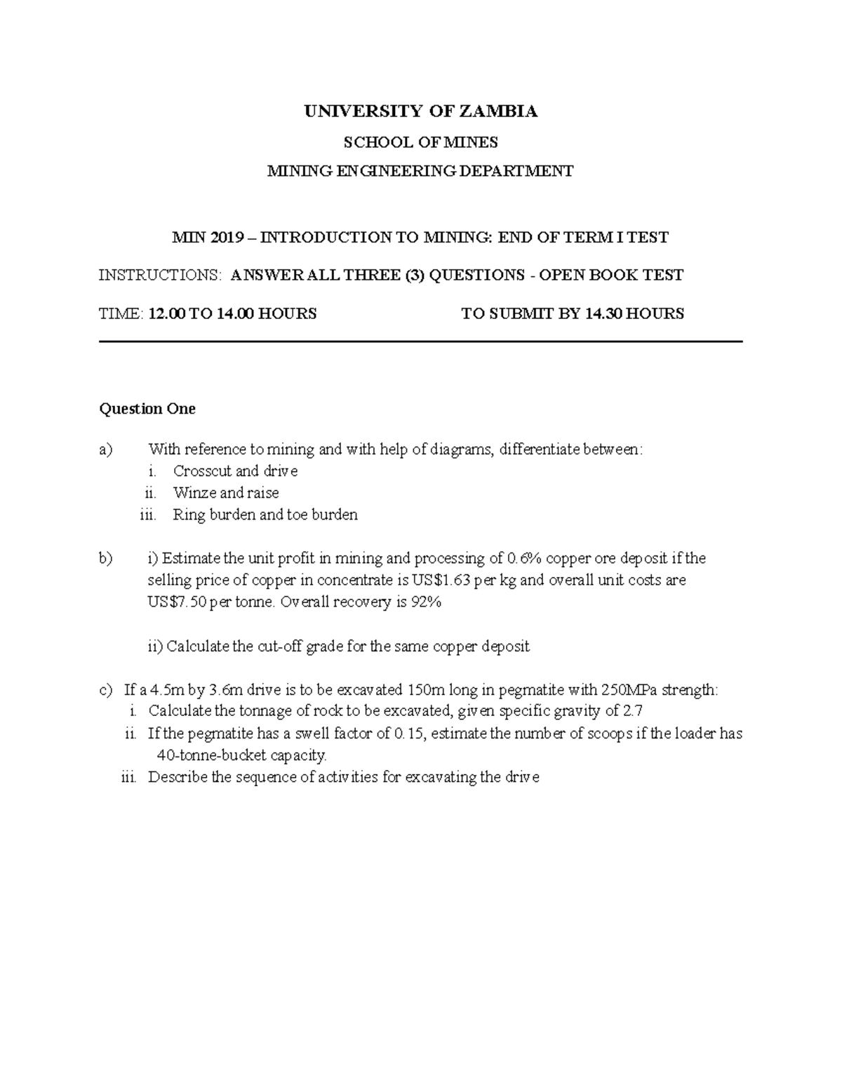 introduction-to-mining-end-of-term-1-test-2022-university-of-zambia
