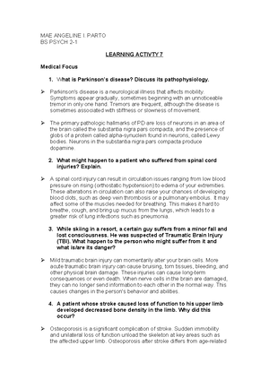 Learning Activity 8 Anaphy - MAE ANGELINE I. PARTO BS PSYCH 2- Learning ...