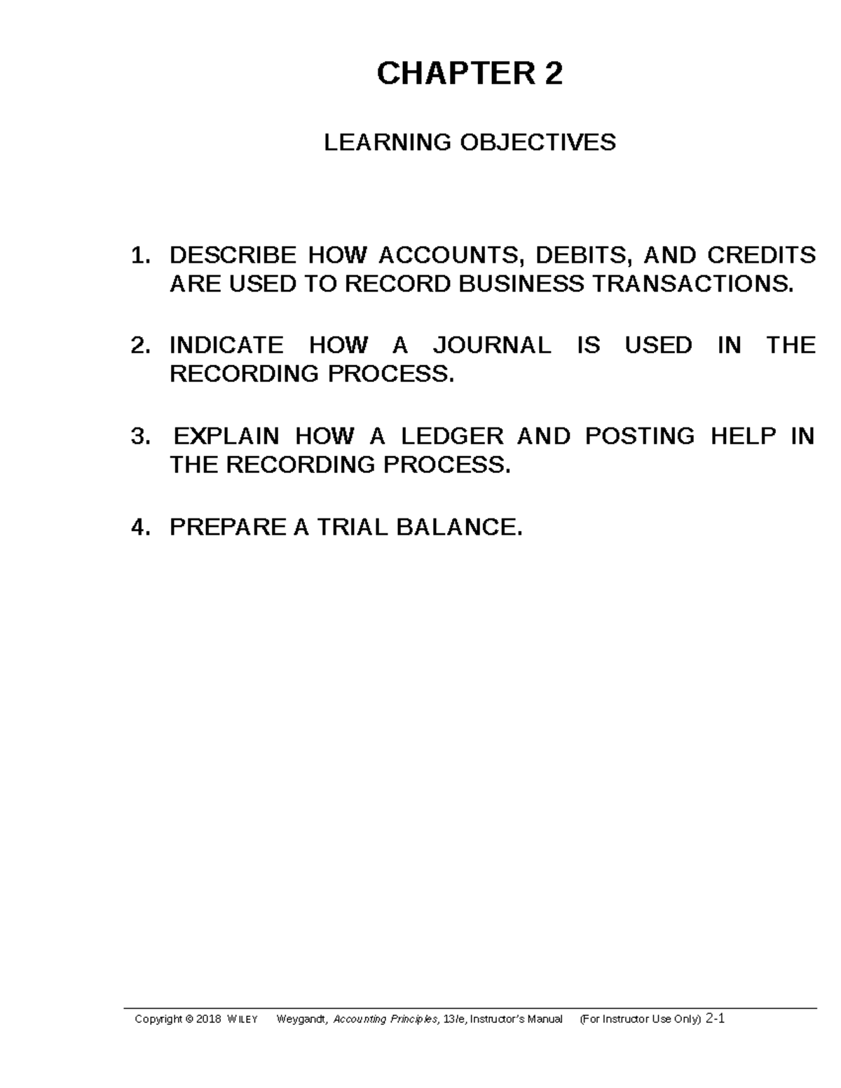 Im sample ch2 - CHAPTER 2 LEARNING OBJECTIVES 1. DESCRIBE HOW ACCOUNTS ...