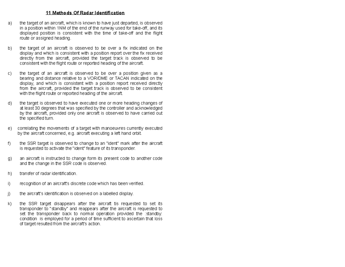 11 methods of radar identification 11 methods of radar identification ...