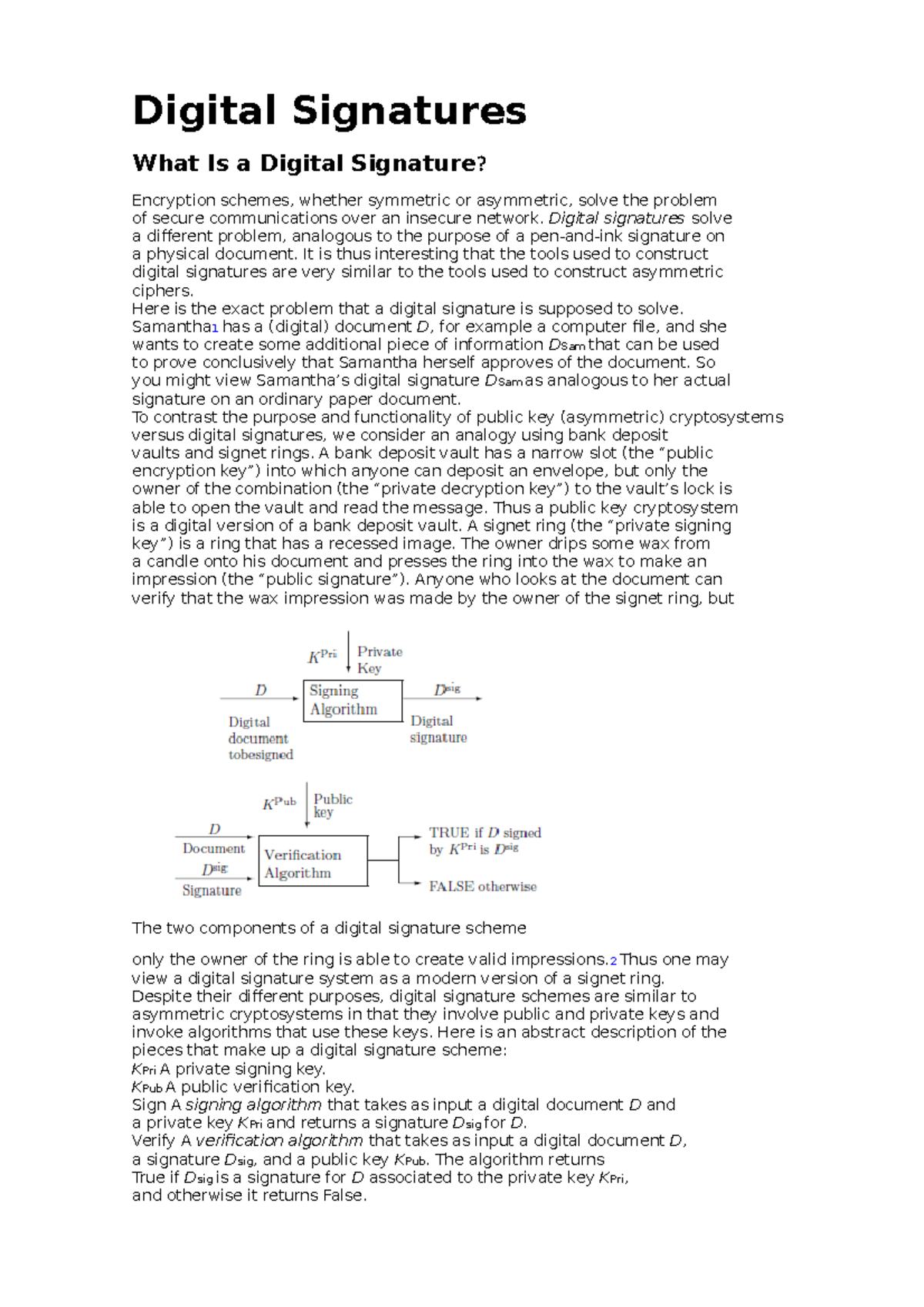 Digital Signatures - Digital Signatures What Is a Digital Signature ...