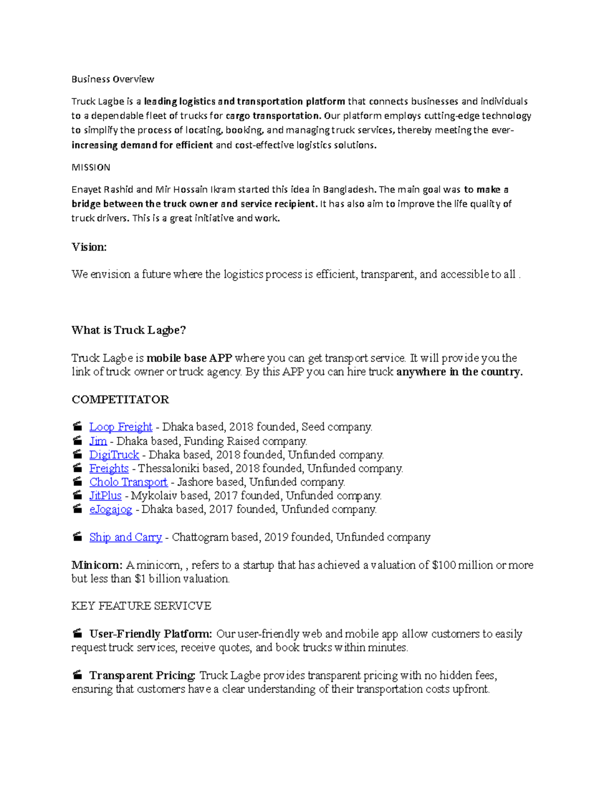 Script - this will help to bring some knowledge about truck lagbe and ...