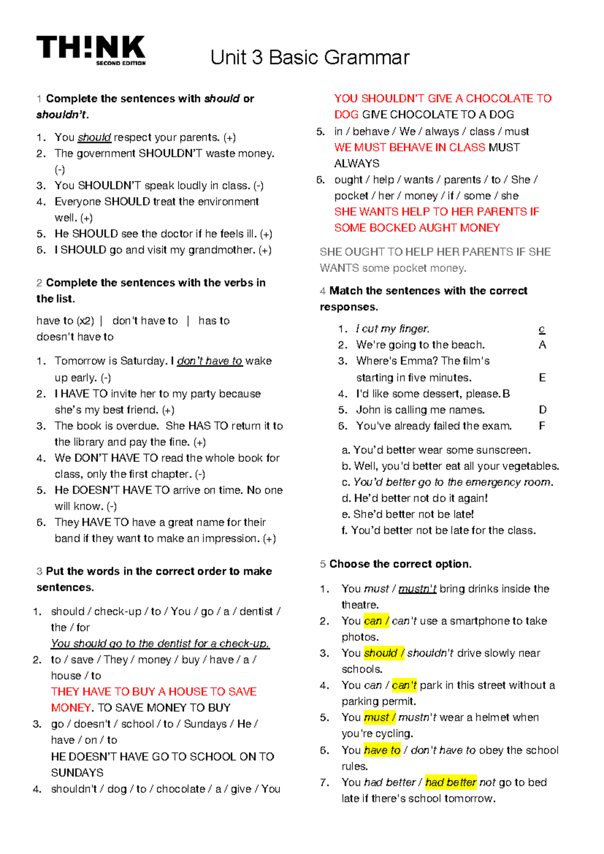 EXAMEN ll VIRTUAL PRESENT PERFECT SIMPLE PAST Y VERBOS - Unit 3 Basic ...
