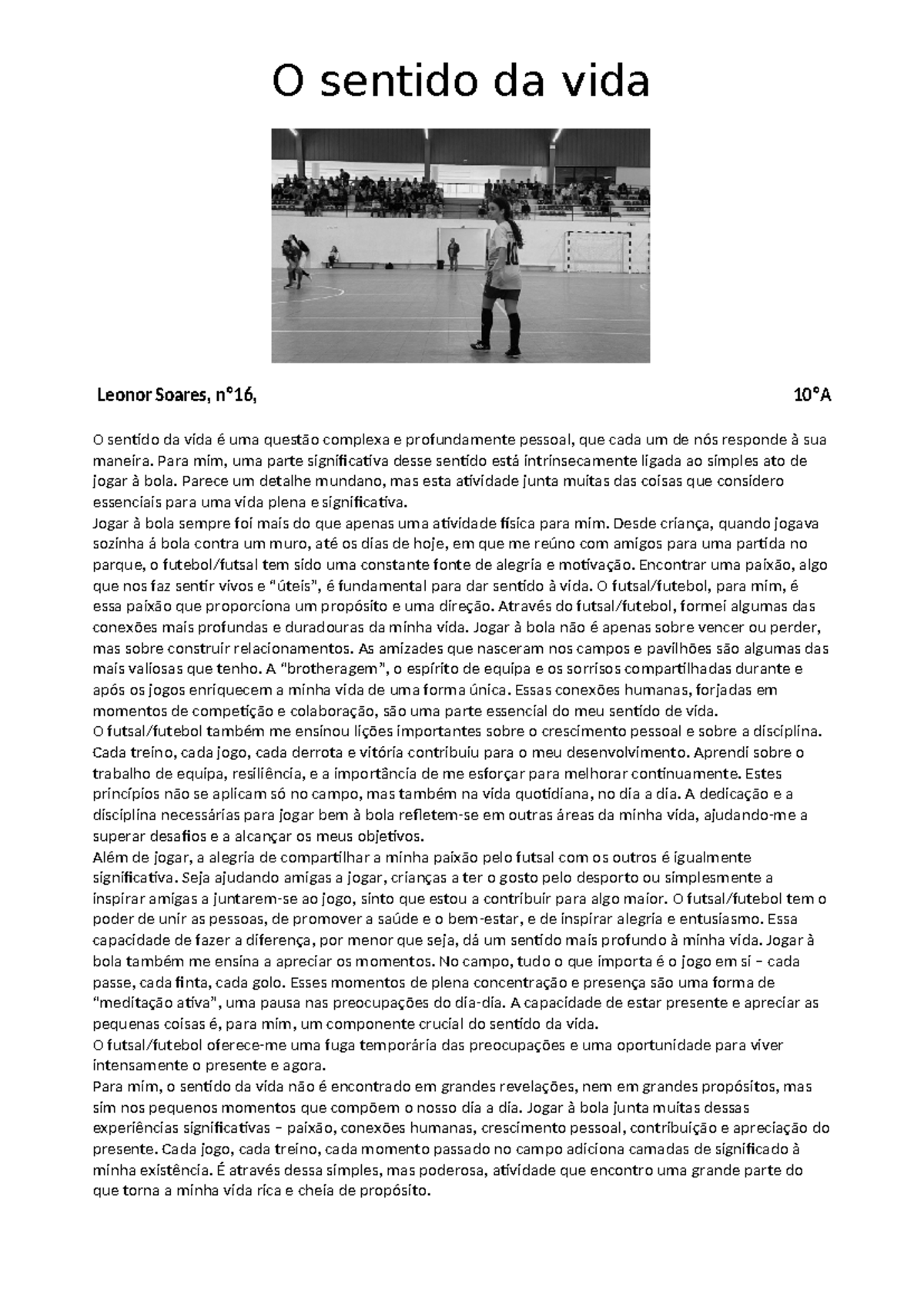 O sentido da vida 2 - nssssssss - O sentido da vida Leonor Soares, nº16 ...