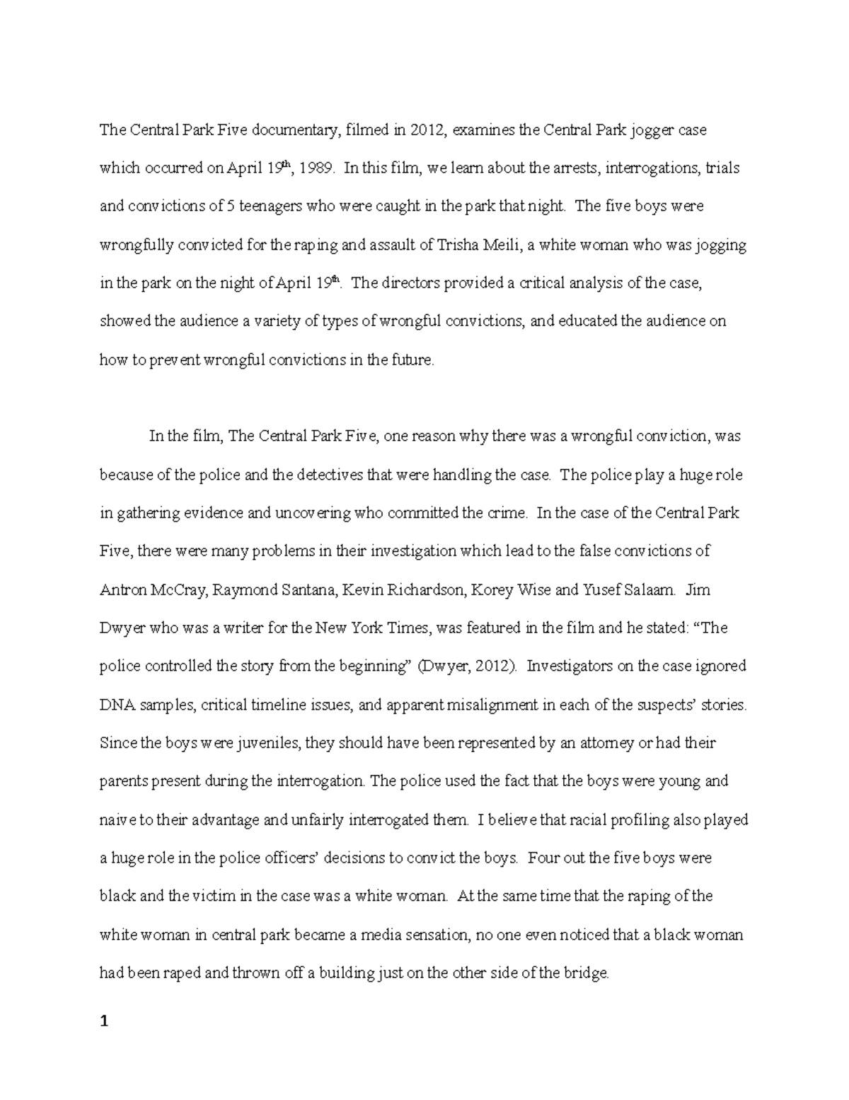 Central Park 5 - crm - The Central Park Five documentary, filmed in ...