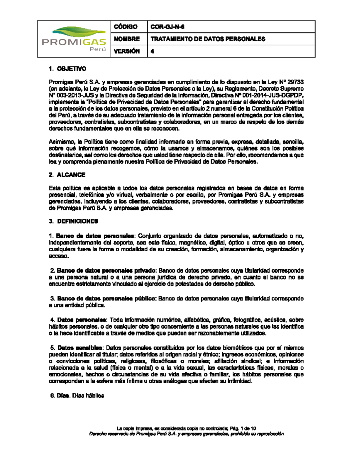 File 7253 politica de tratamiento de datos personales - Gestión General ...