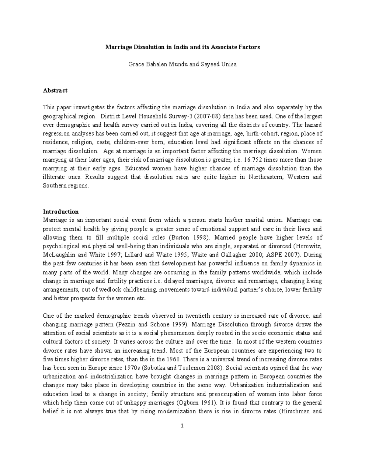 Divorce - Lecture notes 2 - - Studocu