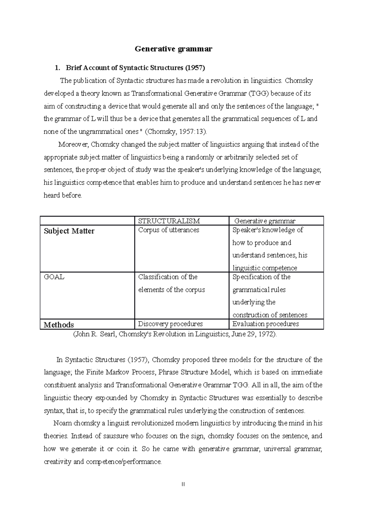 2nd Year Linguistics Generative Grammar Brief Account Of Syntactic 2nd-year-linguistics-generative-grammar-brief-account-of-syntactic