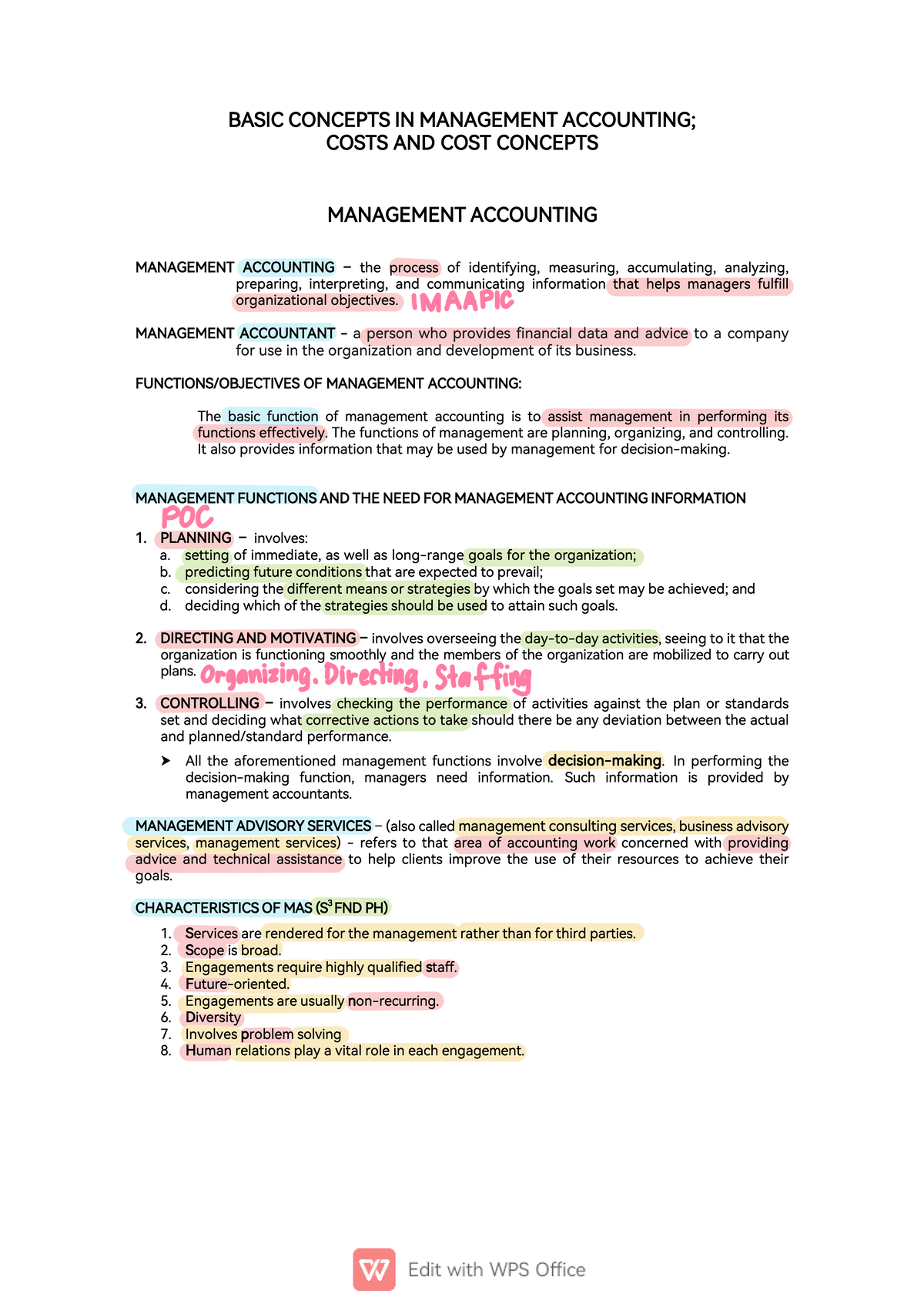 LAZY- Notes-C1 202406090102 17629 - BASIC CONCEPTS IN MANAGEMENT ...