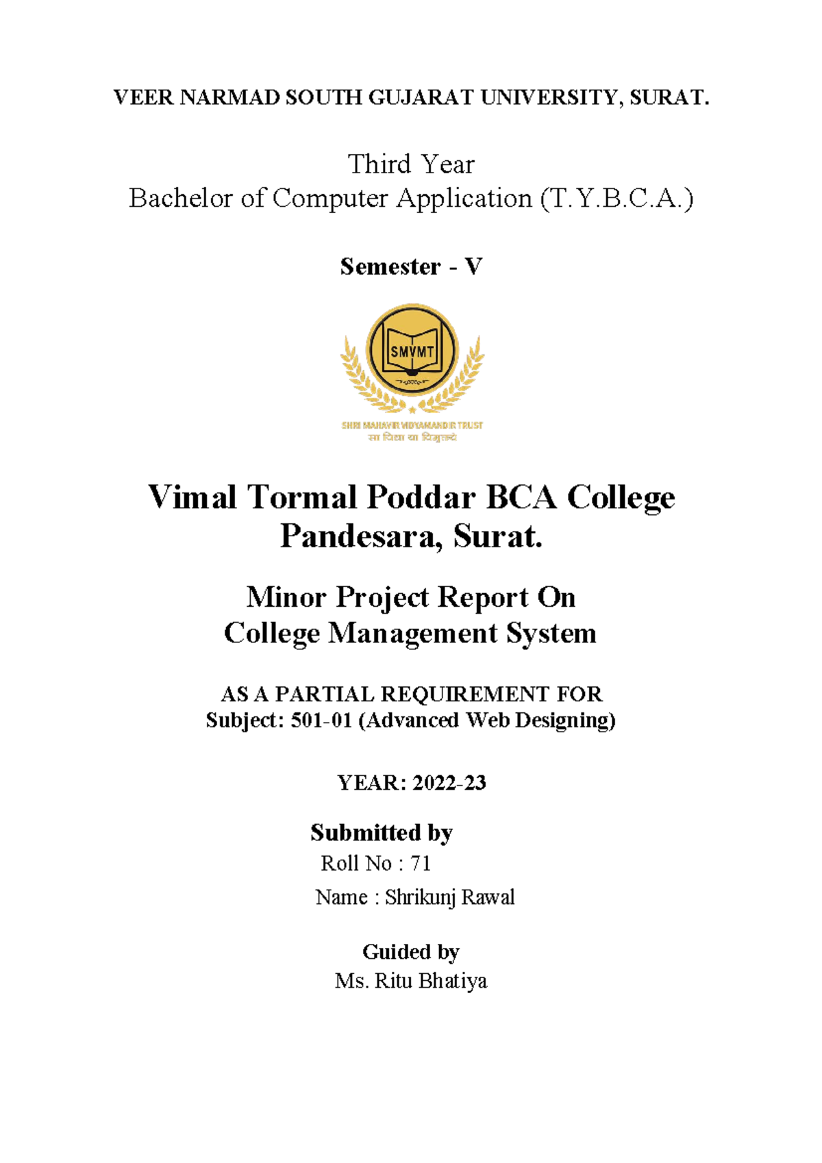 Newprojectwork 2 - No description - VEER NARMAD SOUTH GUJARAT ...