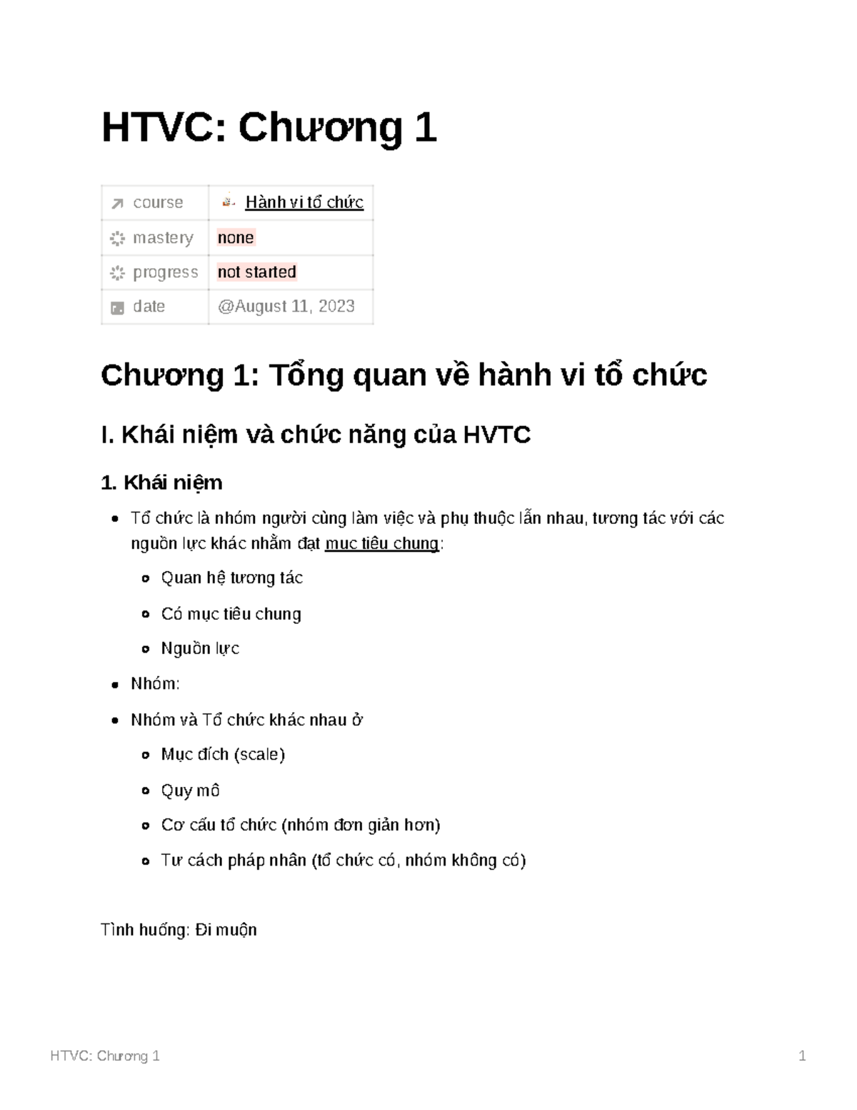 Hành vi tổ chức - Chương 1: Tổng quan về hành vi tổ chức - HTVC: Chương ...