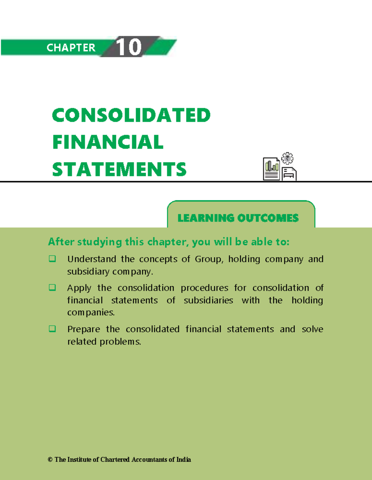 10 Consolidated Financial Statements - CA Intermediate - ICAI - Studocu