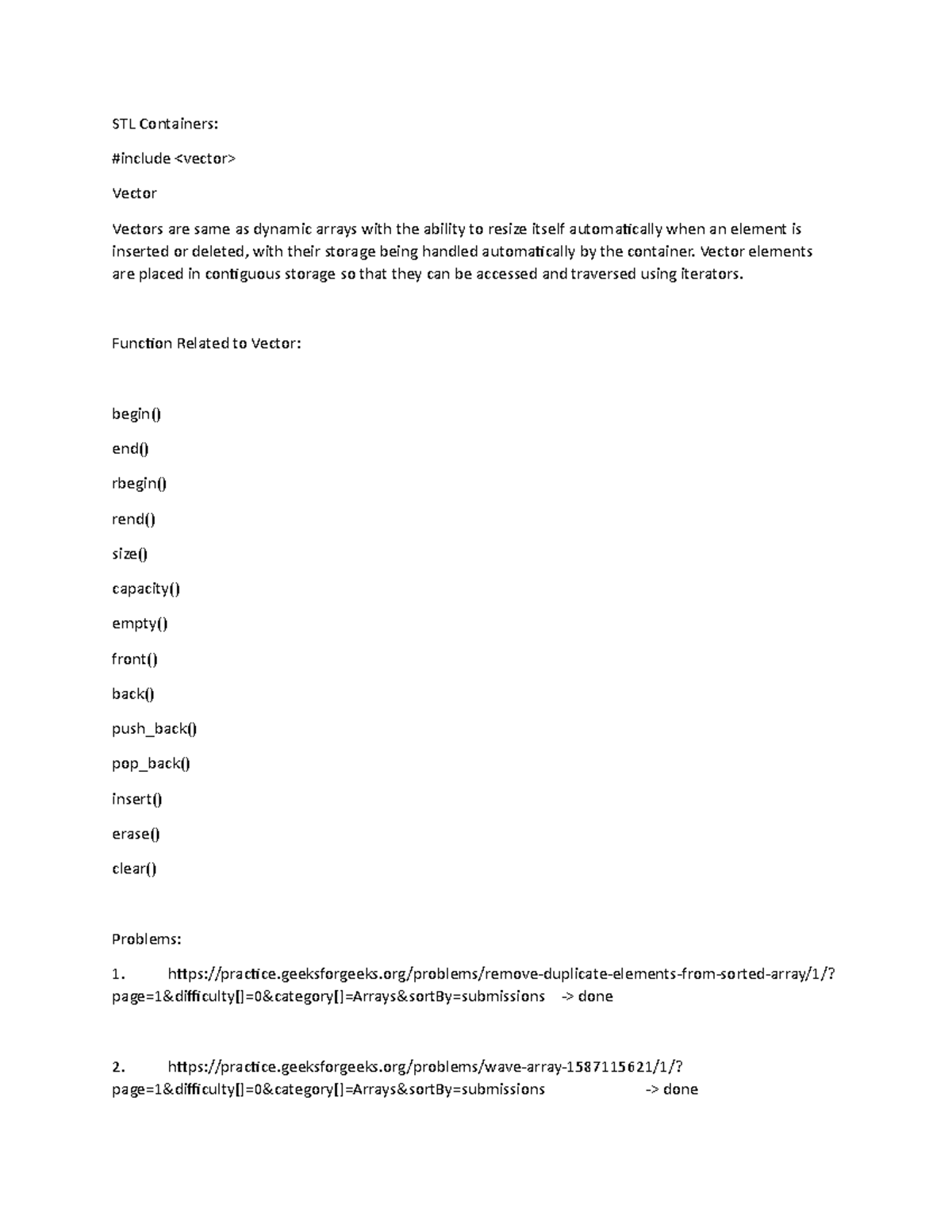 Stl Containers Functions And Problem Link Stl Containers Include 7063