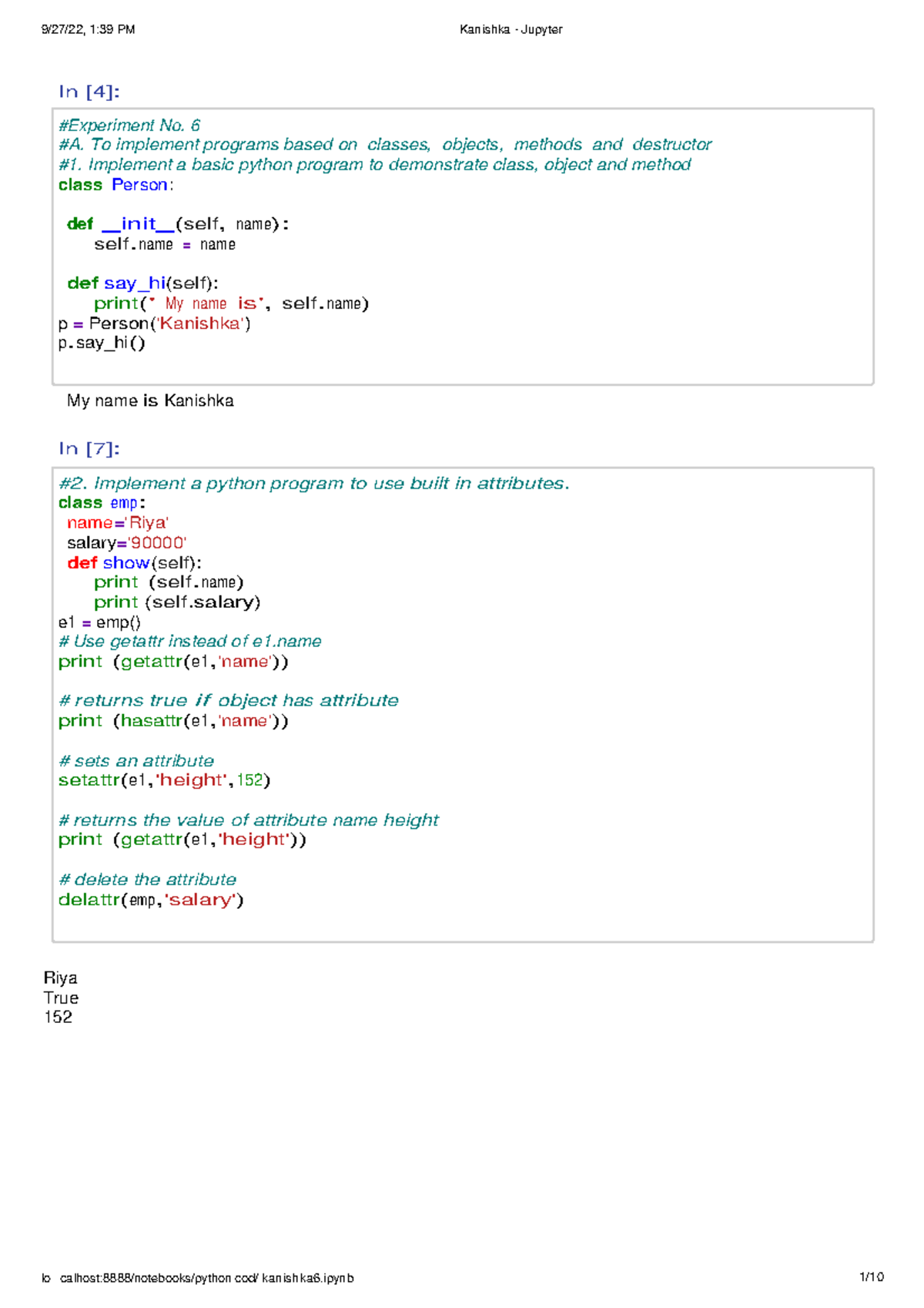 Kanishka - Jupyter 6 Notebook - 9/27/22, 1:39 PM Kanishka - Jupyter ...