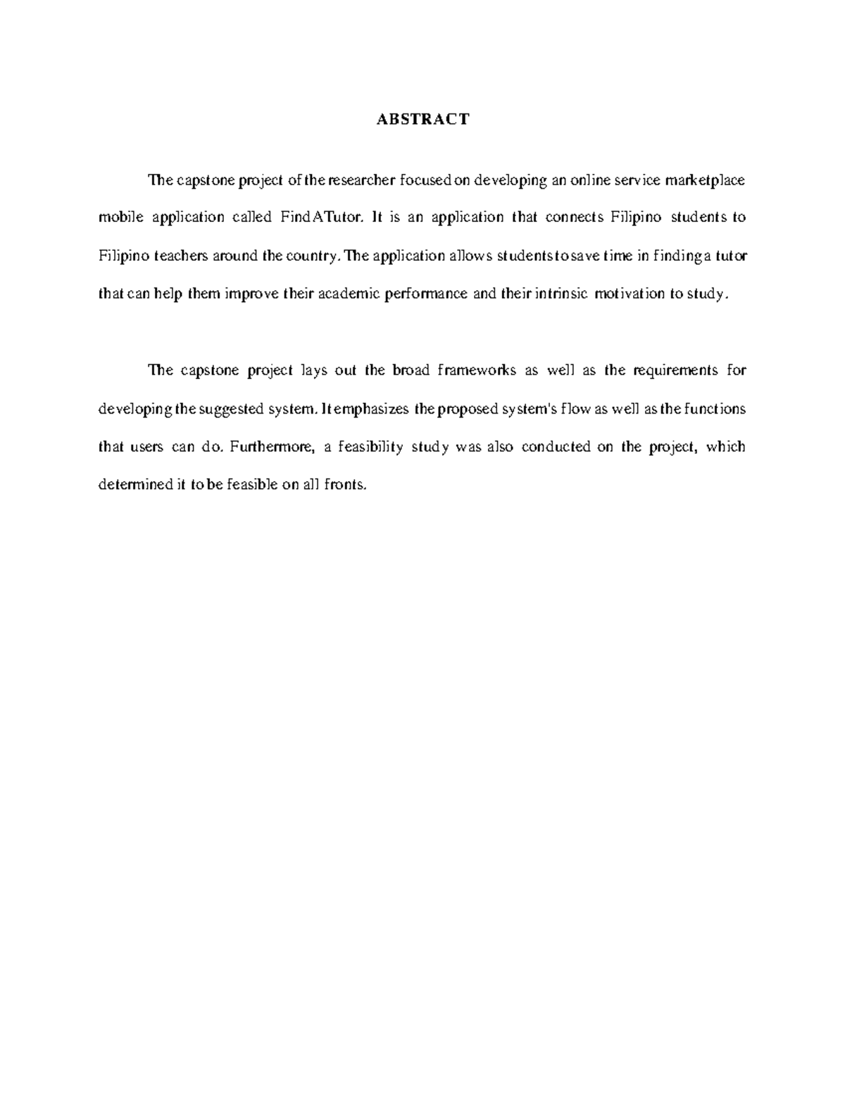 Proposal Sample #1 - Capstone Porject 1 - ABSTRACT The capstone project ...