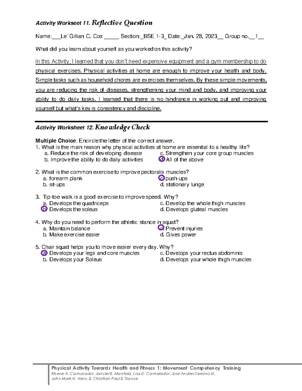 COS Chapter-6-Worksheet - Physical Activity Towards Health and Fitness ...