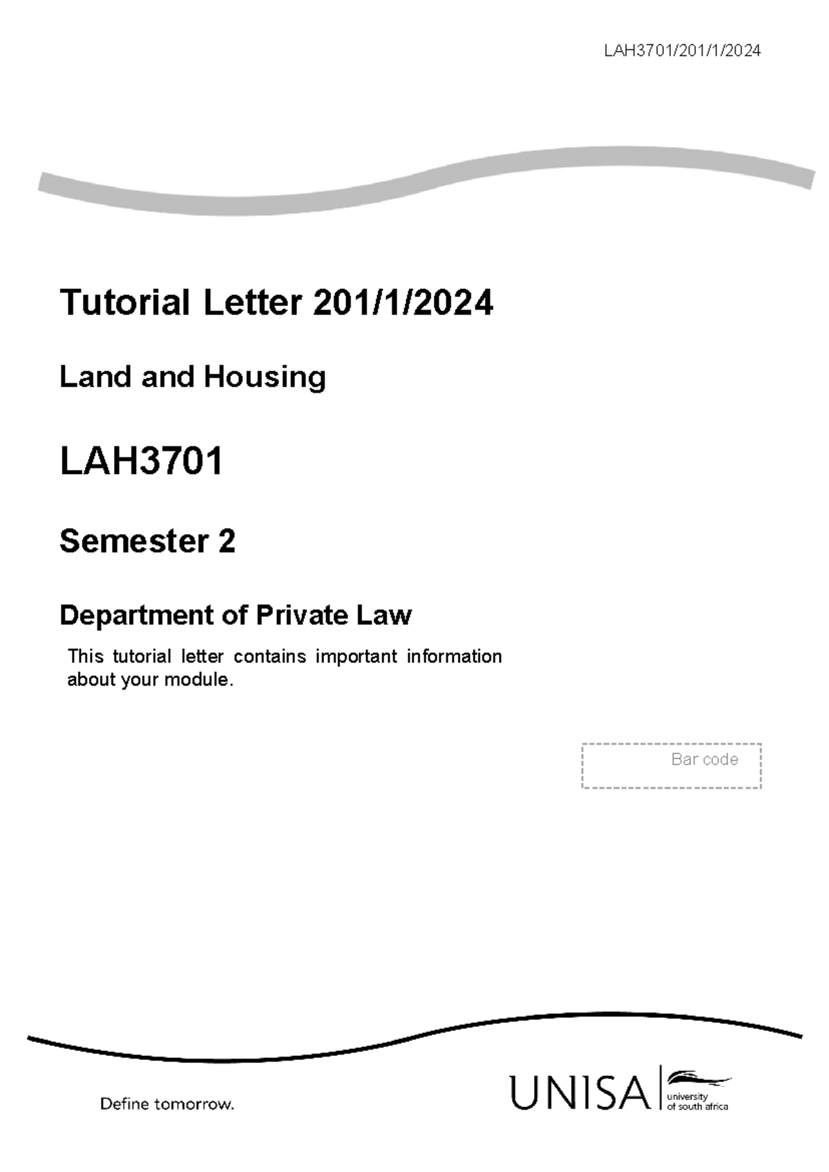 LAH3701 2024 TL201 3 B - Tutorial letters - LAH3701/201/ 1 /202 4 ...