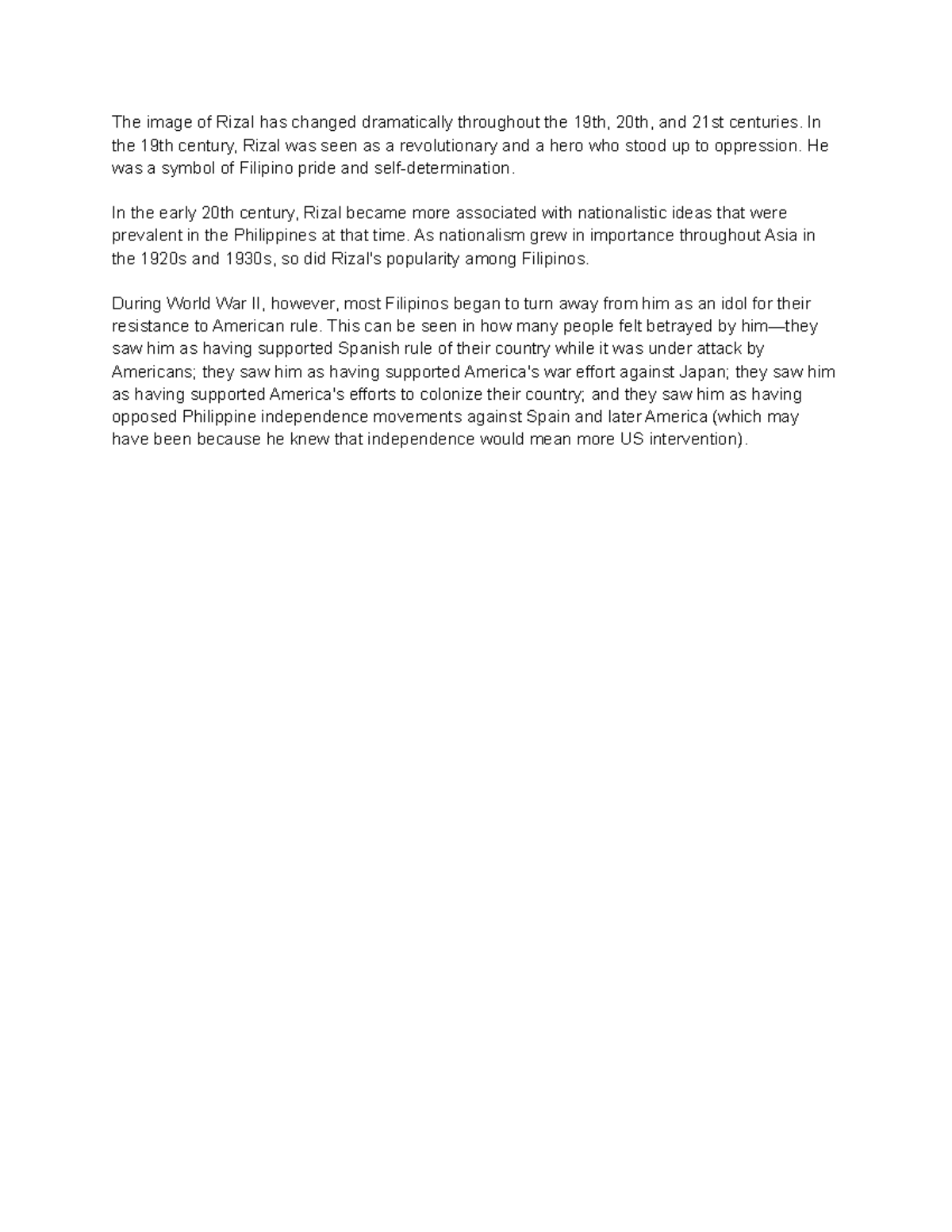 Jose Rizal - The image of Rizal has changed dramatically throughout the ...