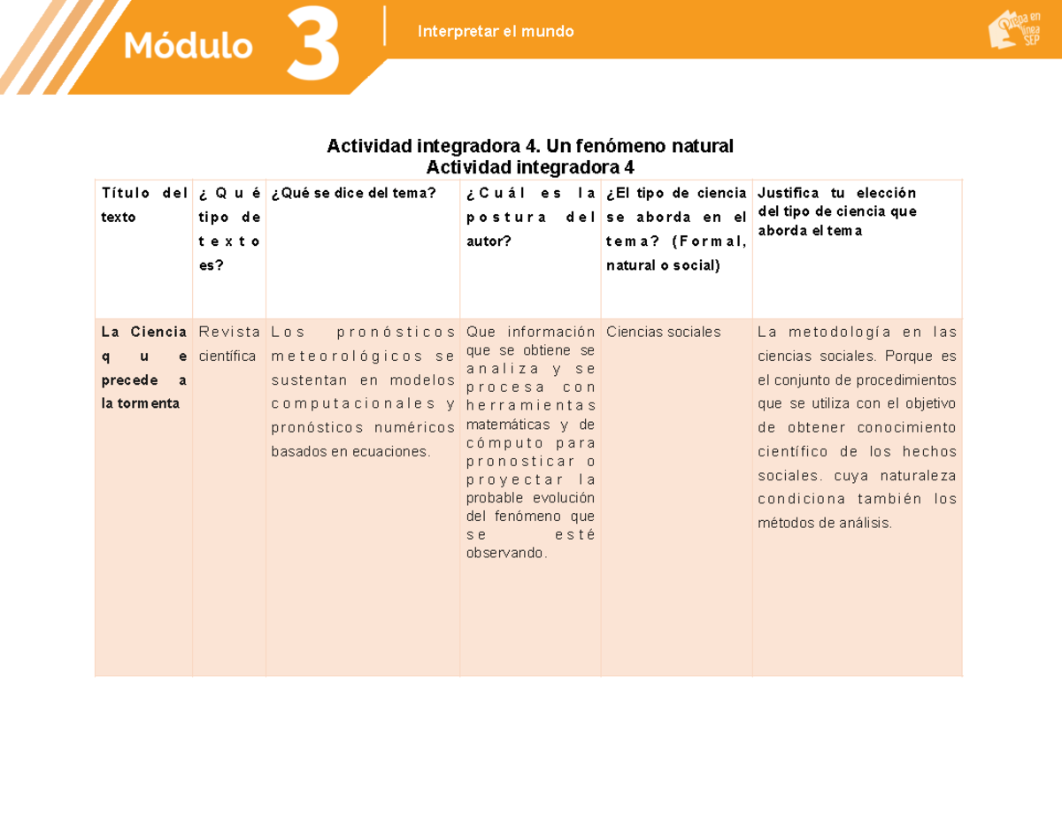 Modulo 3 M3S2AI4 - semana 2 - Actividad integradora 4. Un fenómeno ...