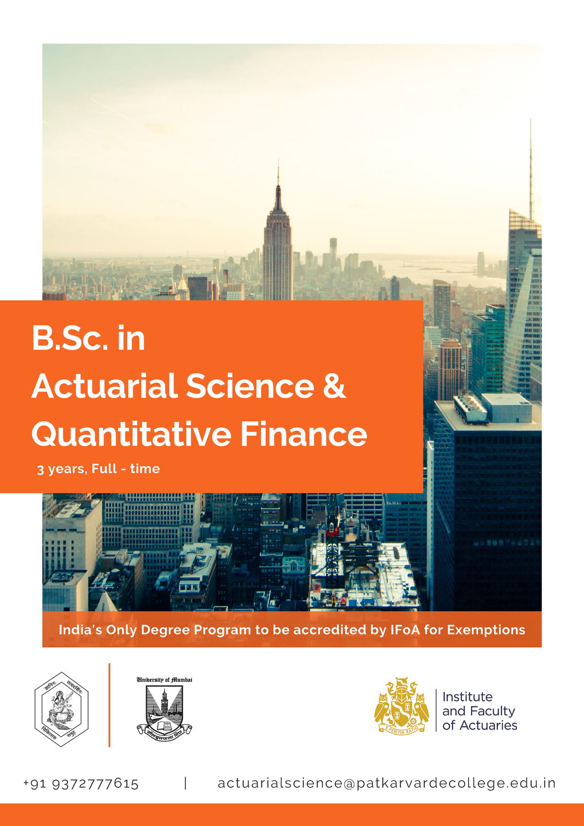 B.Sc. in Actuarial Science and Quantitative Finance - B. in Actuarial ...
