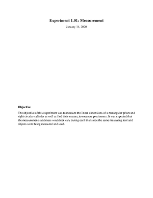 Experiment 1.04: Lab Report - Experiment 1: Newton’s Second Law Course ...