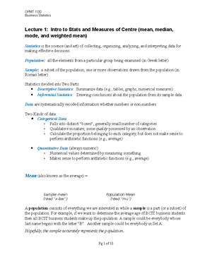 Formulas for Test 1 - mmm - OPMT Formulas for Test 1 Lower fence Upper ...
