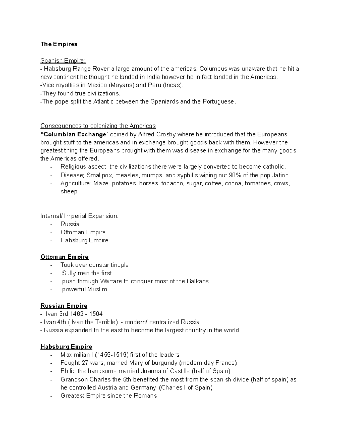 Western Civilization II notes: The Empires - The Empires Spanish Empire ...