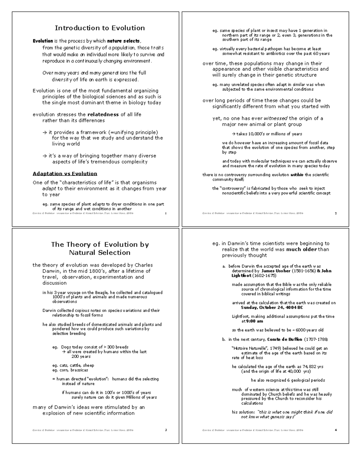 Intro to Evolution - Genetics & Evolution: Introduction to Evolution ...