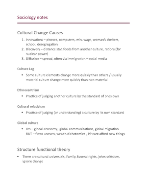 Sociology 12-01 - In case you didn't see the notes - SOCIOLOGY THEORIES ...