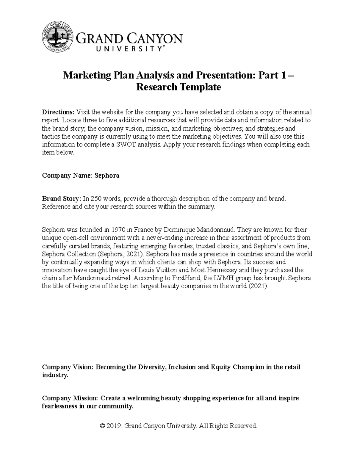 Marketing Plan Analysis and Presentation Part 1 - Locate three to five ...