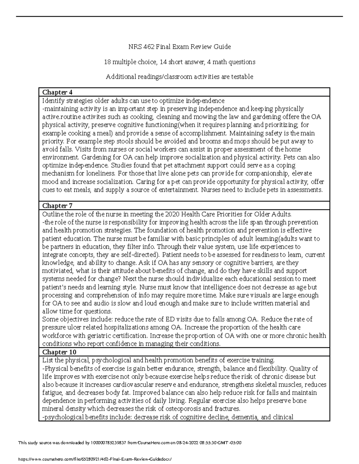 462 Final Exam Review Guide - NRS 462 Final Exam Review Guide 18 ...