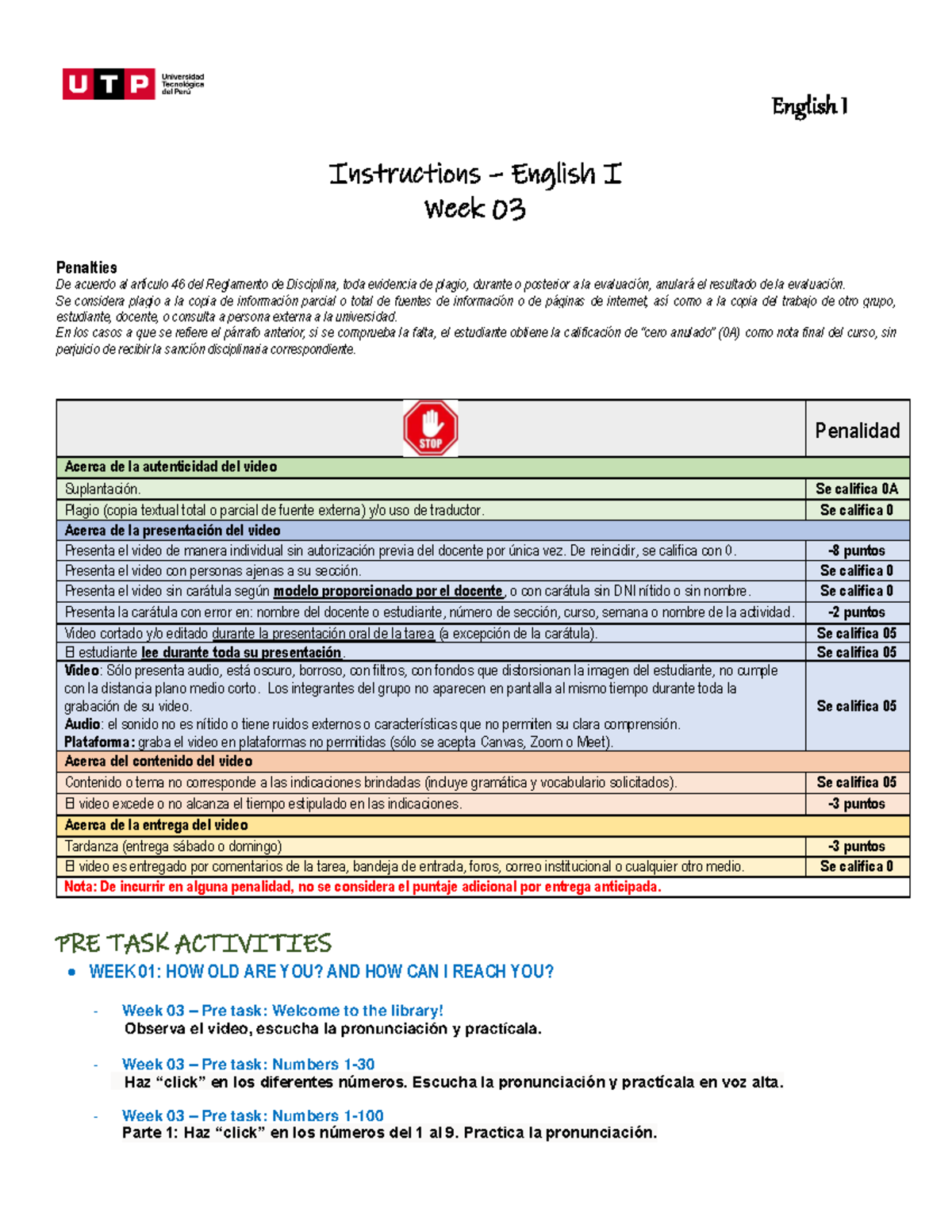Week+03+-+Indicaciones+en+Espa%C3% - Inglés I para el uso en español tú ...