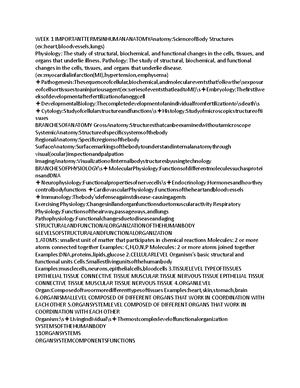 Anaphy notes 1 - human anatomy and physiology 1st year most of the ...