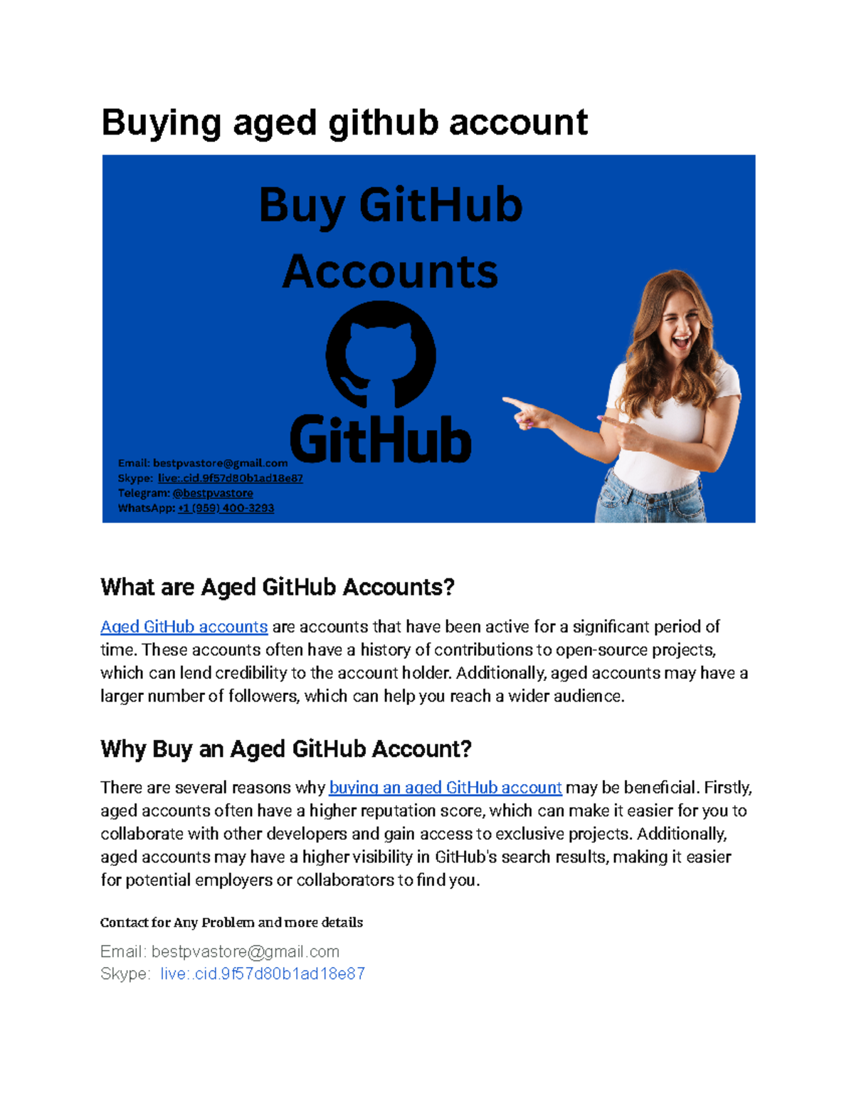 Buying aged github account - These accounts often have a history of contributions to open-source ...