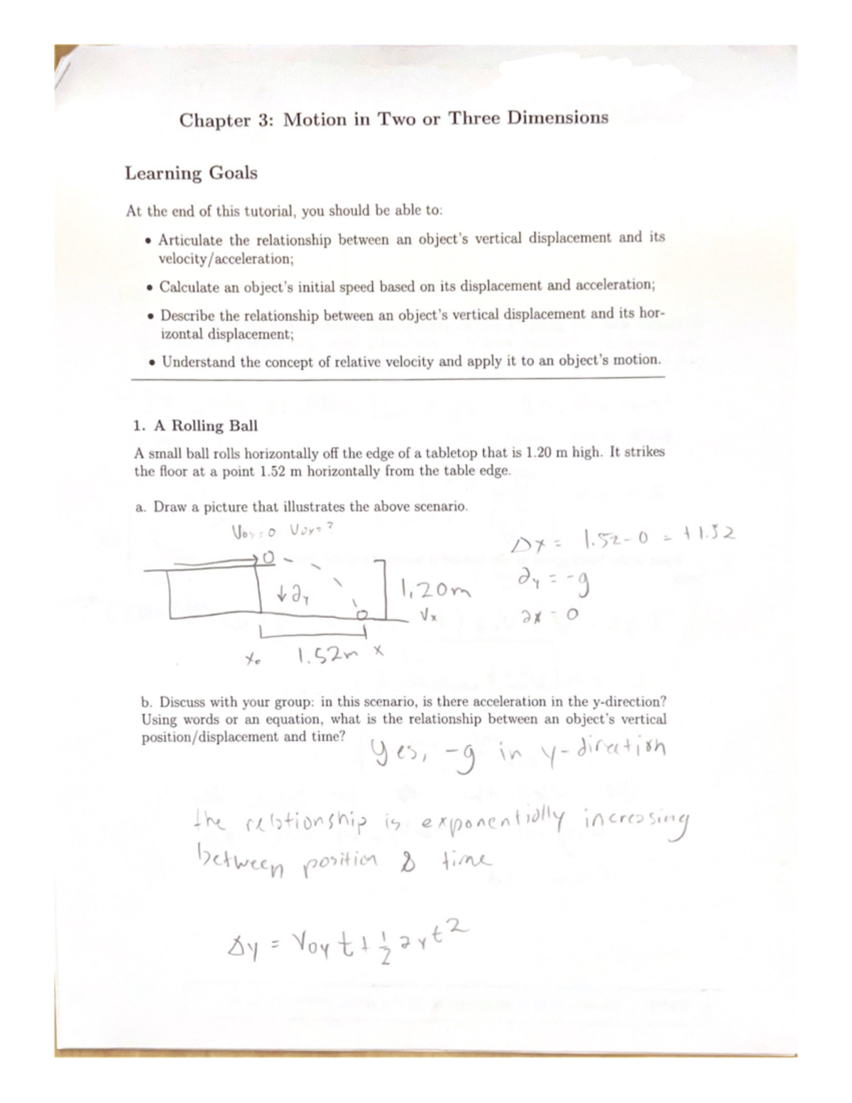 Chapter 3 Motion in Two or Three Dimensions - PHYS 160 - Studocu