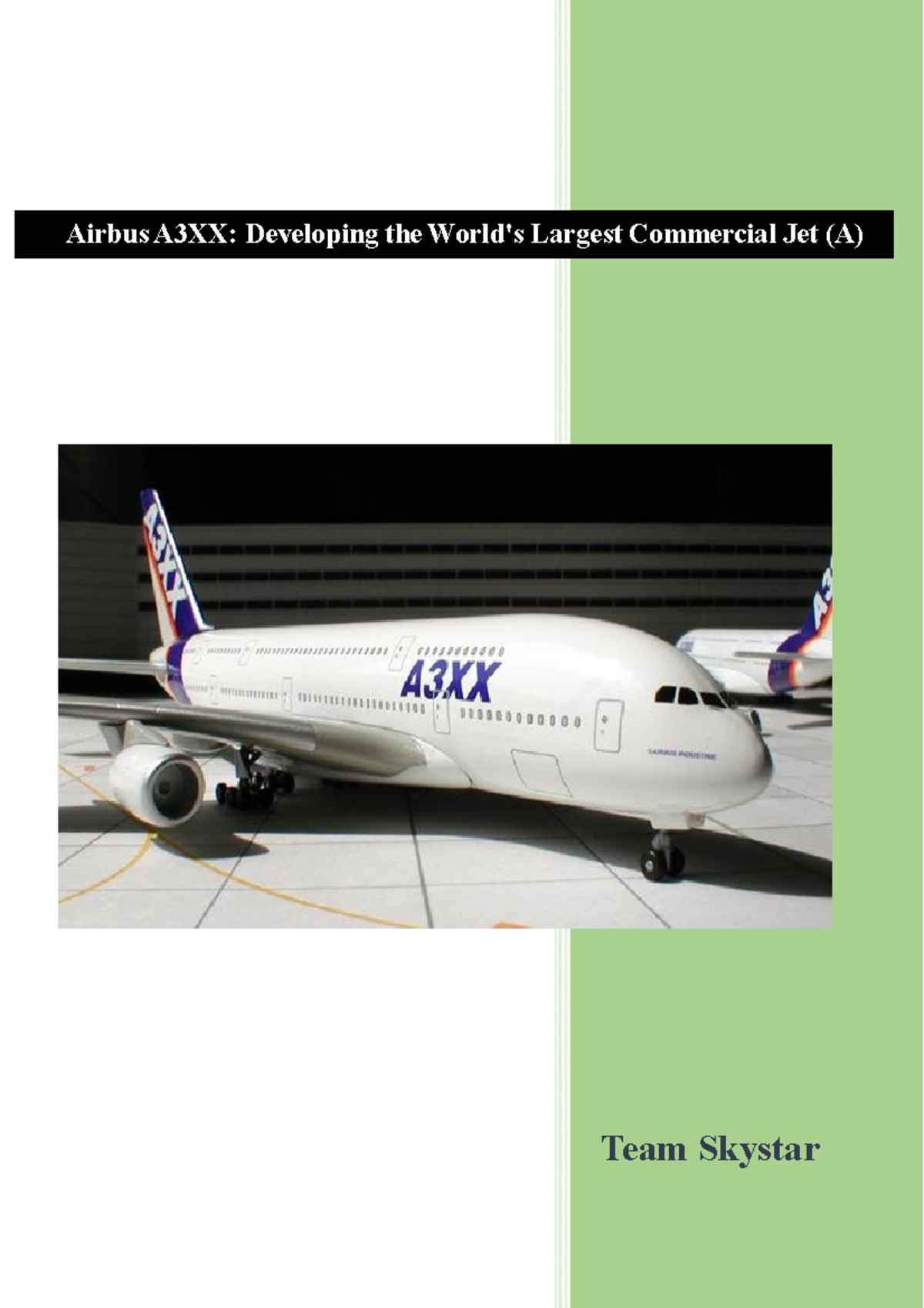 Airbus A3XX - To help for ensuring knowledge about the modern finance ...