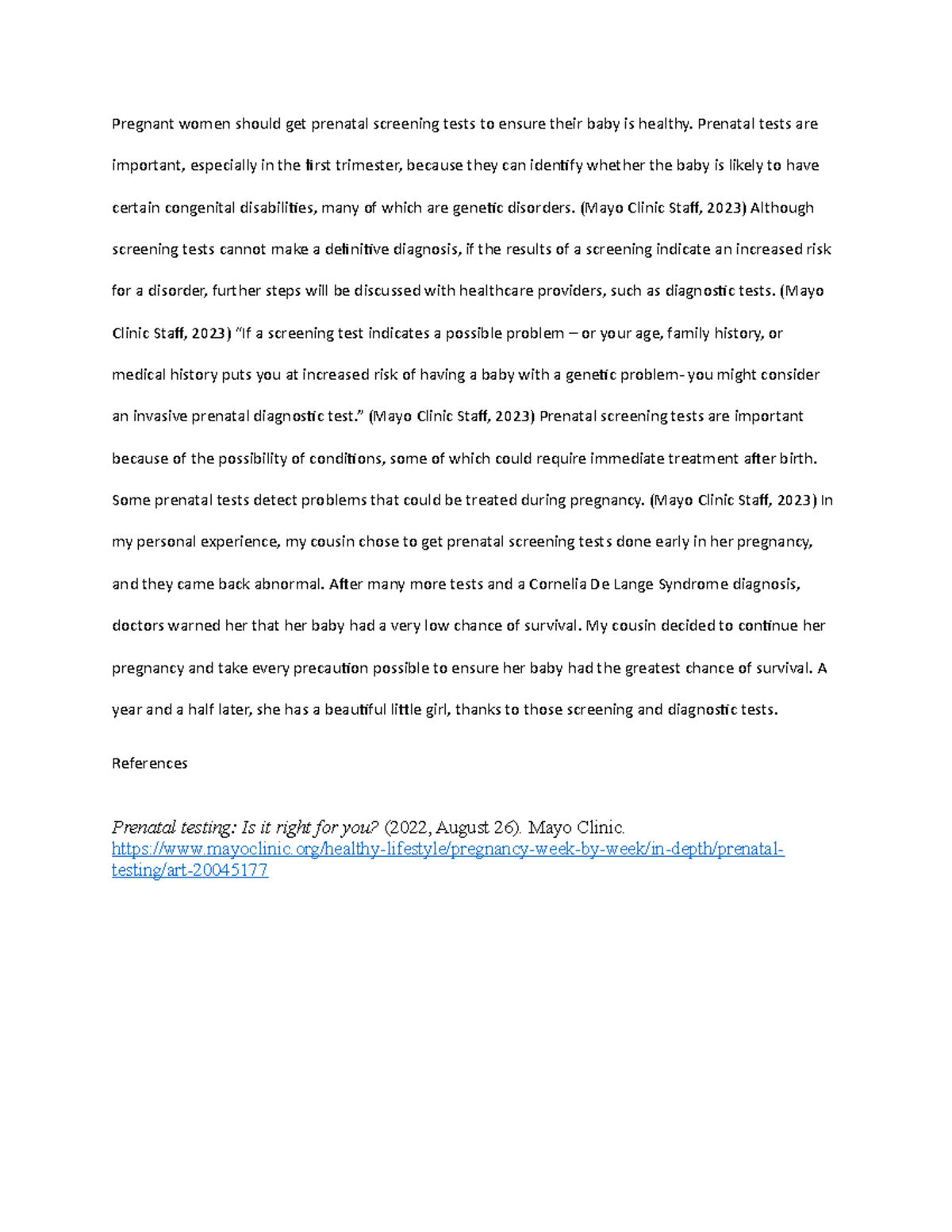 Child development 2-1 discussion - Pregnant women should get prenatal ...