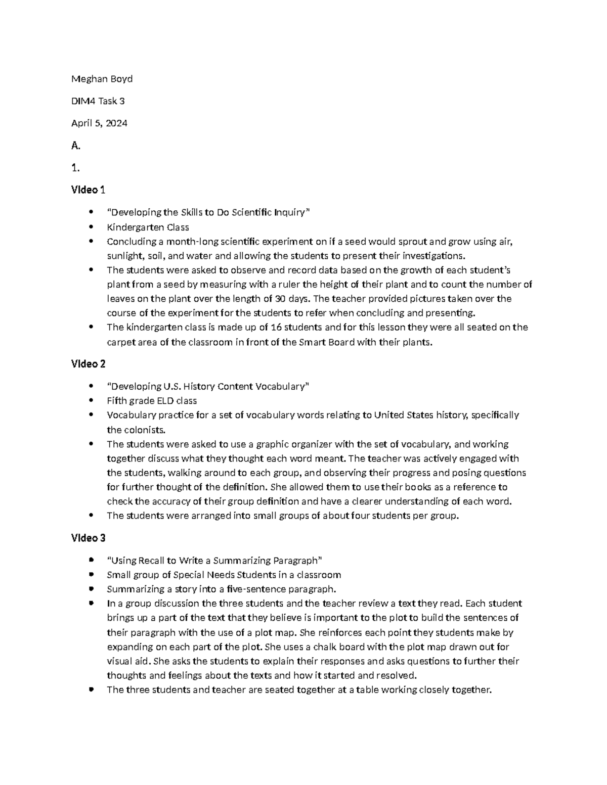 DIM4 Task 3: Assessment Planning - Meghan Boyd DIM4 Task 3 April 5 ...